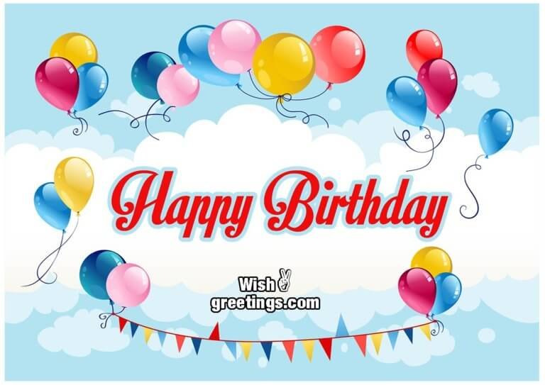 Happy Birthday Wishes Balloon Images - Wish Greetings