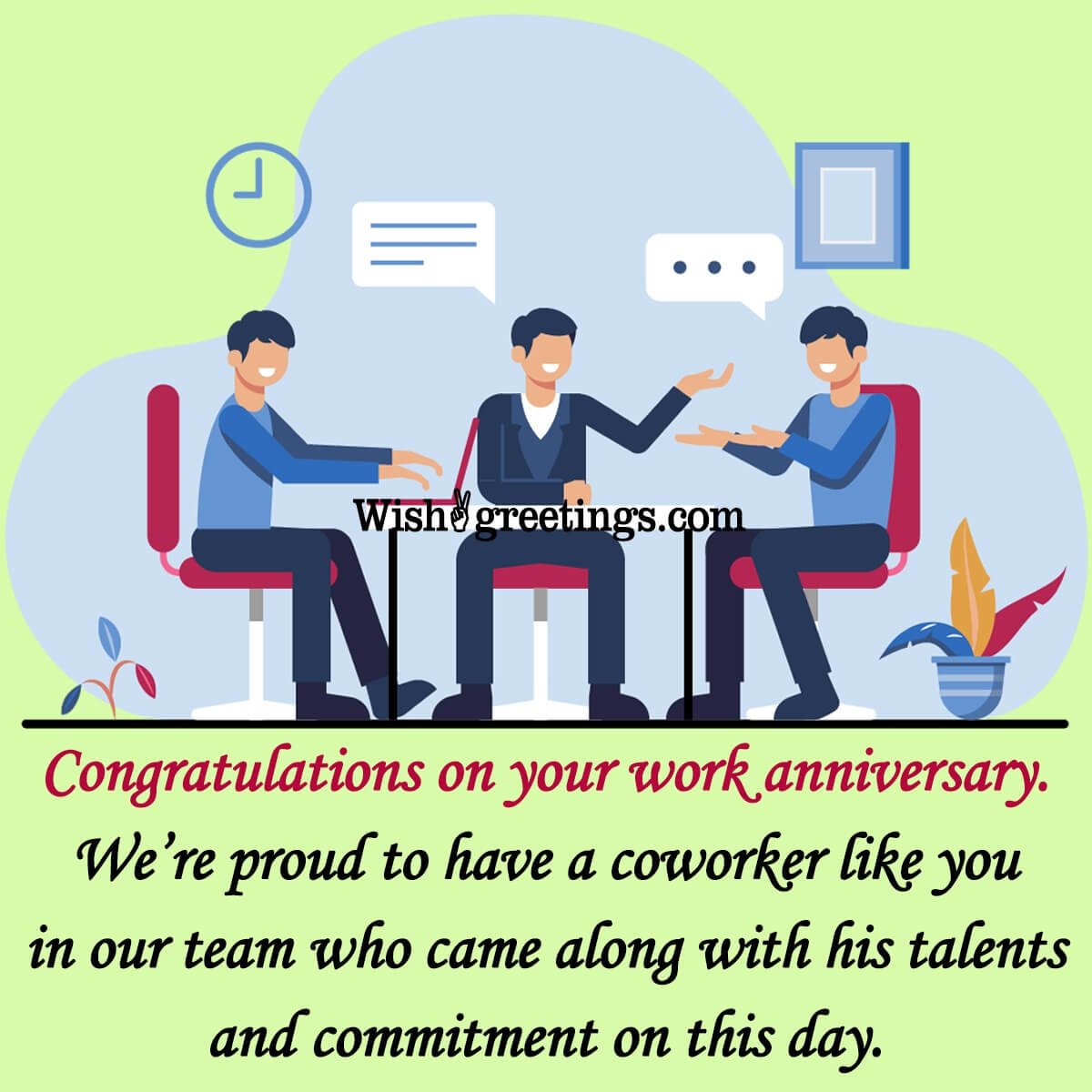 Happy Work Anniversary Wishes Images Wish Greetings