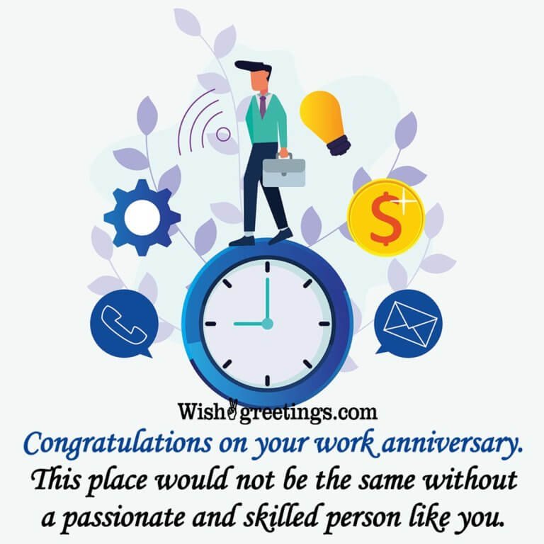 Happy Work Anniversary Wishes Images - Wish Greetings