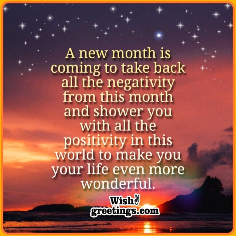 Happy New Month Messages - Wish Greetings