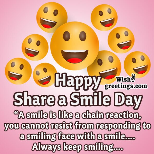 Share a Smile Day Messages - Wish Greetings