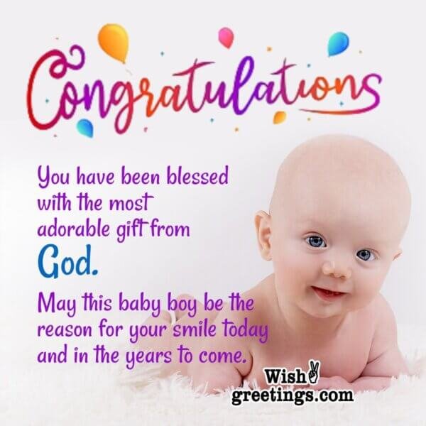 Congratulations Messages for Baby Boy - Wish Greetings