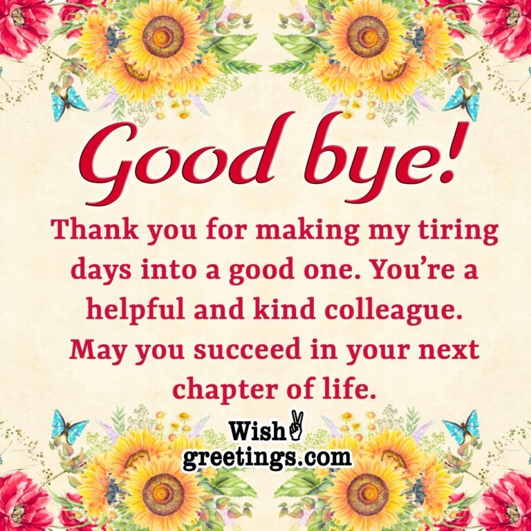 Farewell Messages for Colleague - Wish Greetings