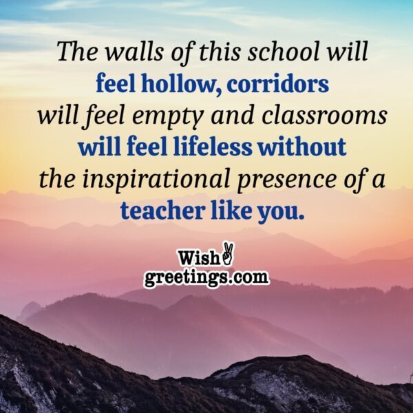 Emotional Farewell Messages for Teacher - Wish Greetings