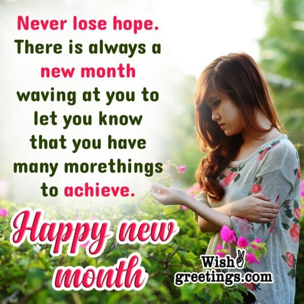 Inspirational New Month Messages - Wish Greetings