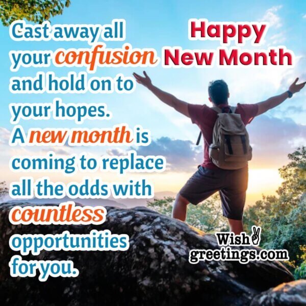 Inspirational New Month Messages - Wish Greetings