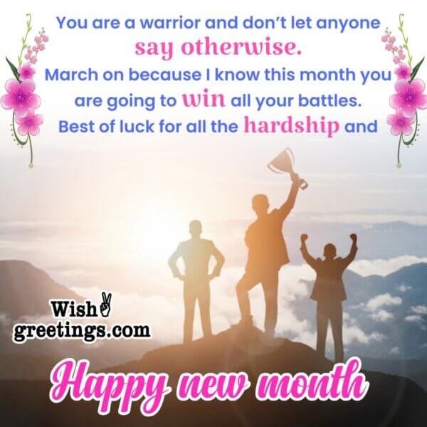 Inspirational New Month Messages - Wish Greetings